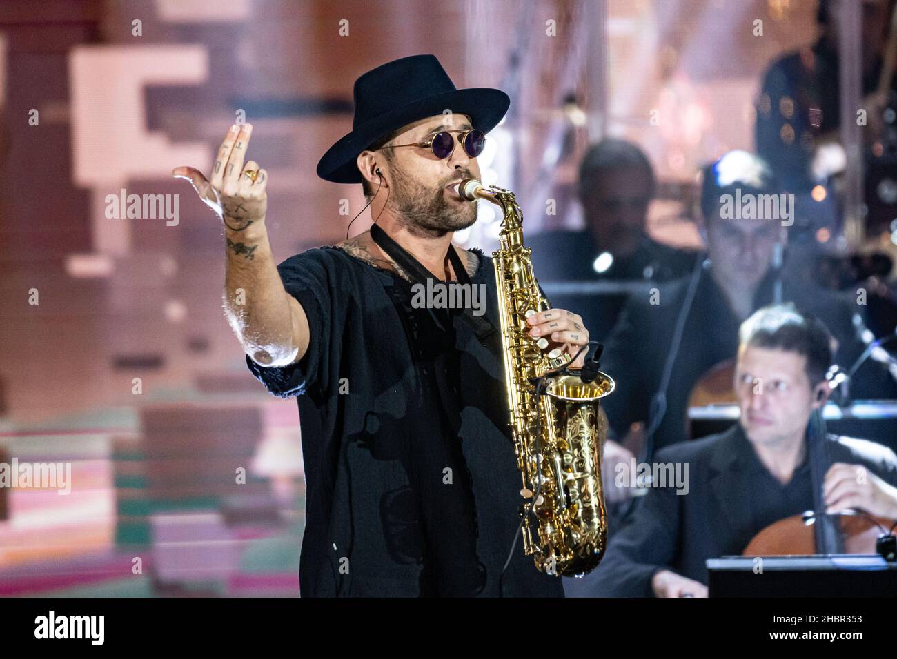 Rome, Italy, December 16, 2021 - Jimmy Sax perform at "XXIX Concerto di ...