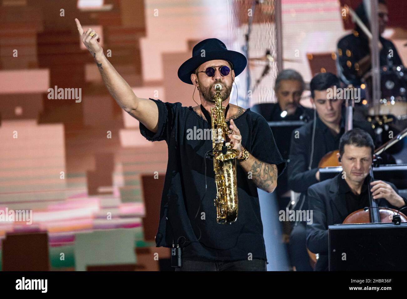 Rome, Italy, December 16, 2021 - Jimmy Sax perform at "XXIX Concerto di ...