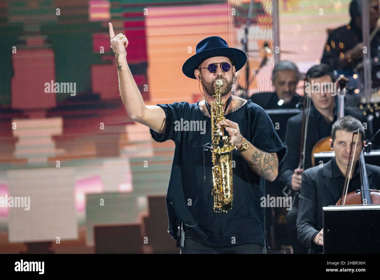 Rome, Italy, December 16, 2021 - Jimmy Sax perform at "XXIX Concerto di ...