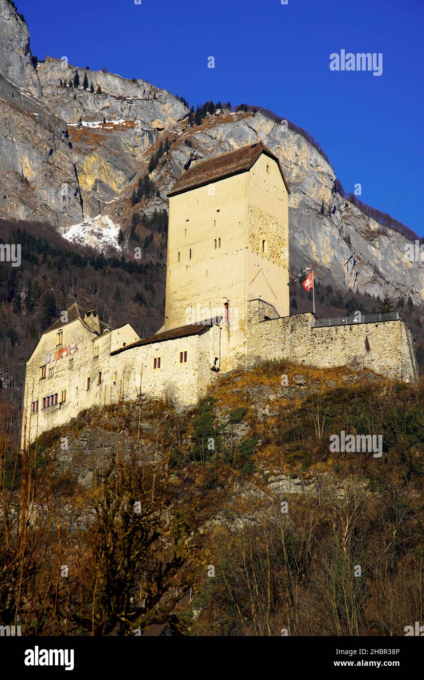 Sargans Castle in the municipality of Sargans of the Canton of St ...