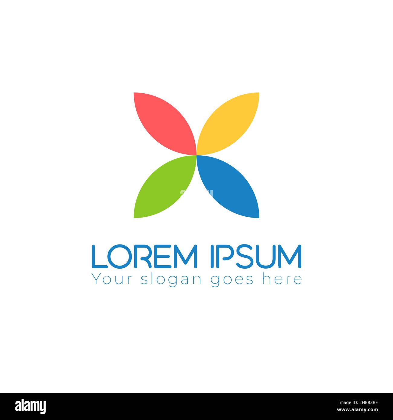 Color leaf logo design vector template. Stock vector illustration ...