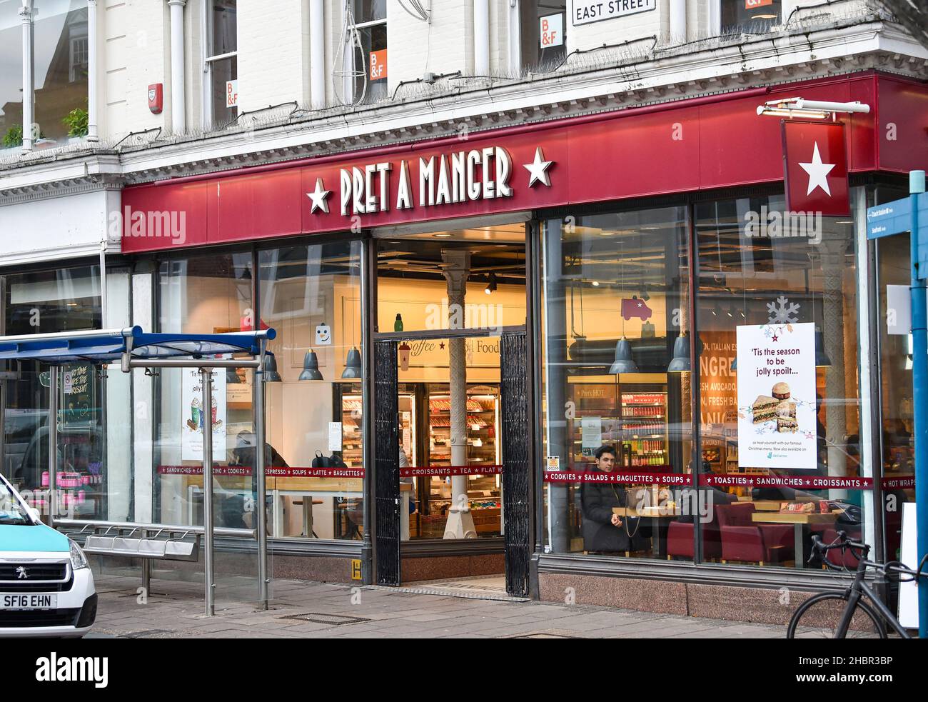 A Pret A Manger cafe in East Street Brighton , England UK Stock Photo ...