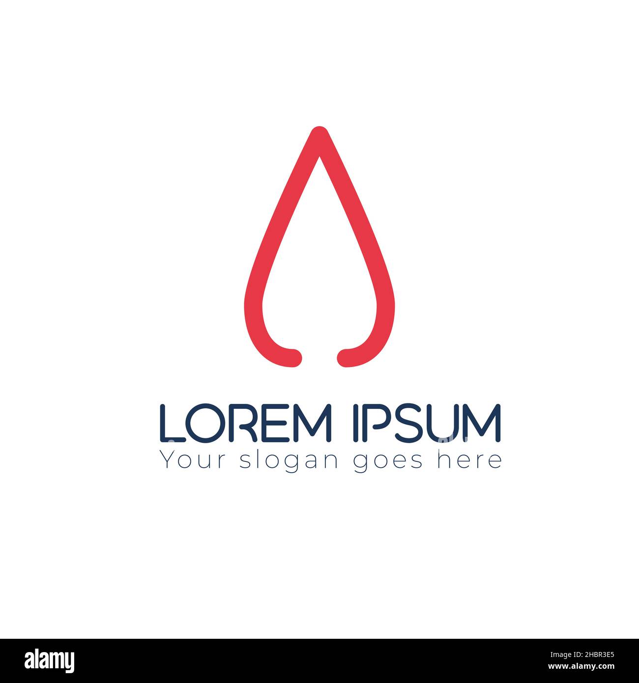 Fire Flame Logo design vector template droplet shape. Red drop Logotype ...