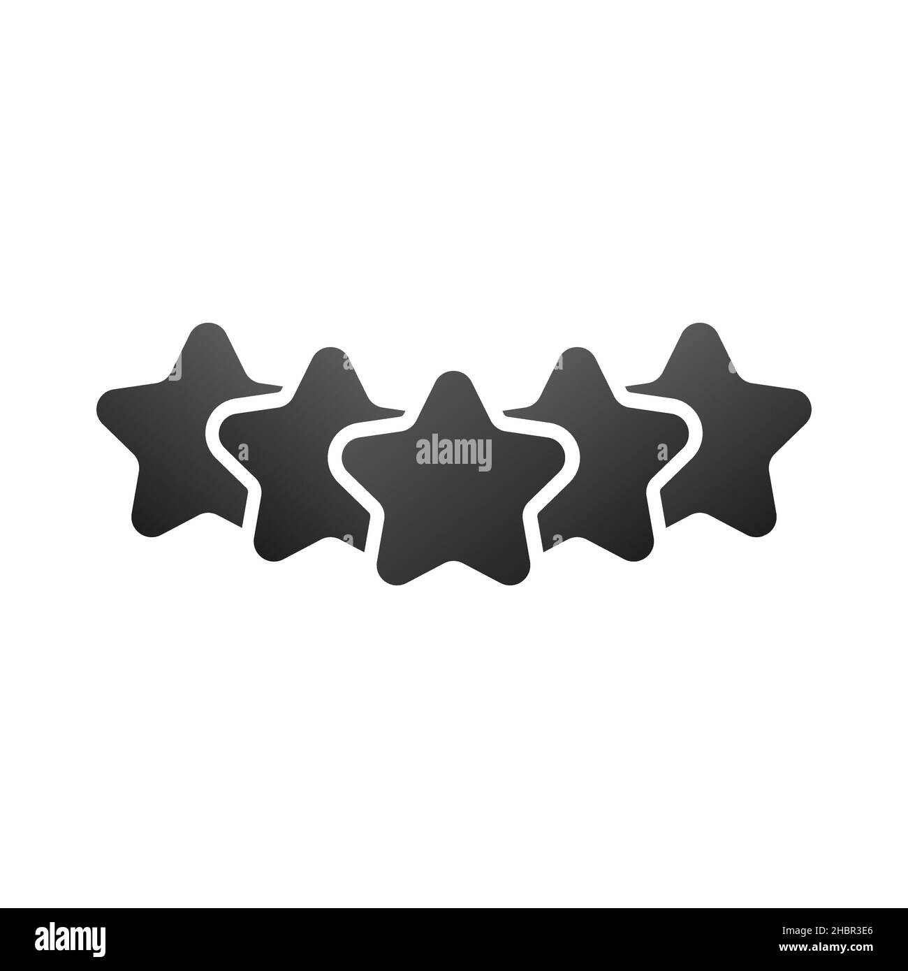 Star icon, ranking mark. Five stars customer product rating review ...