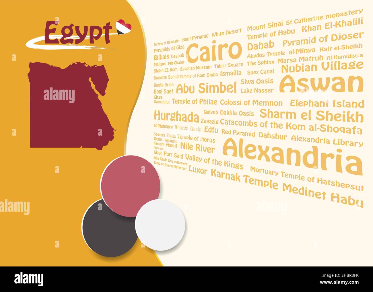 Egypt map landmarks hi-res stock photography and images - Alamy