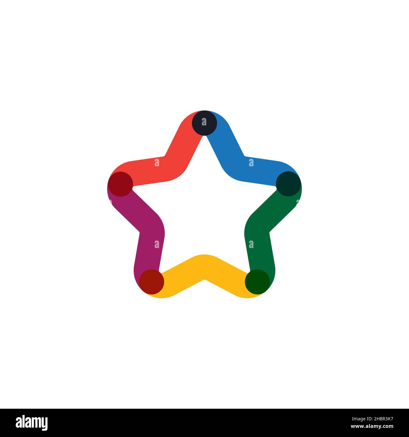 Multicolor star vector logo design template, corporate identity. Stock ...