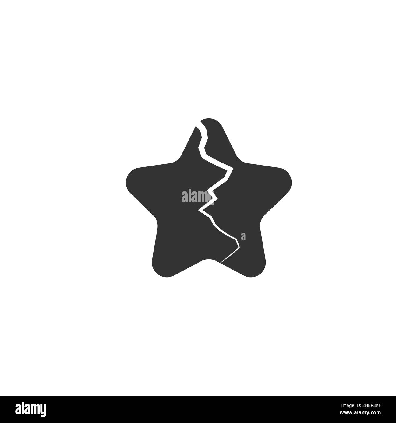Vector broken cracked star. Stock vector illustration isolated Stock ...