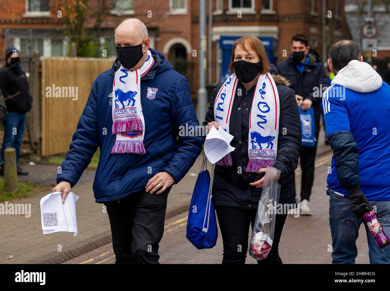 Fans arriving at portman road hi-res stock photography and images - Alamy