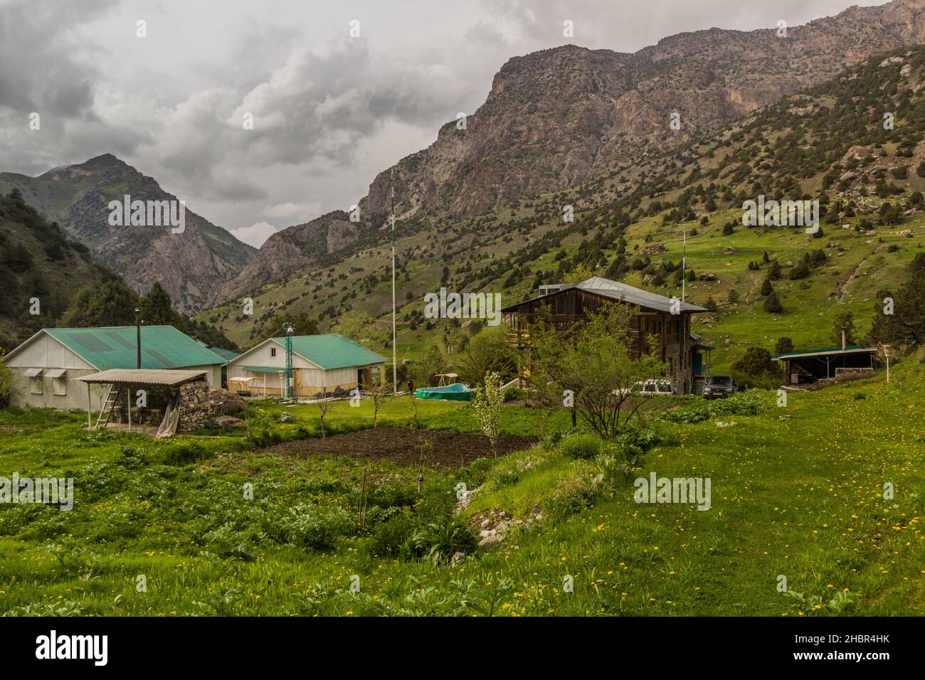 Artuch Alplager hut in Fann mountains, Tajikistan Stock Photo - Alamy