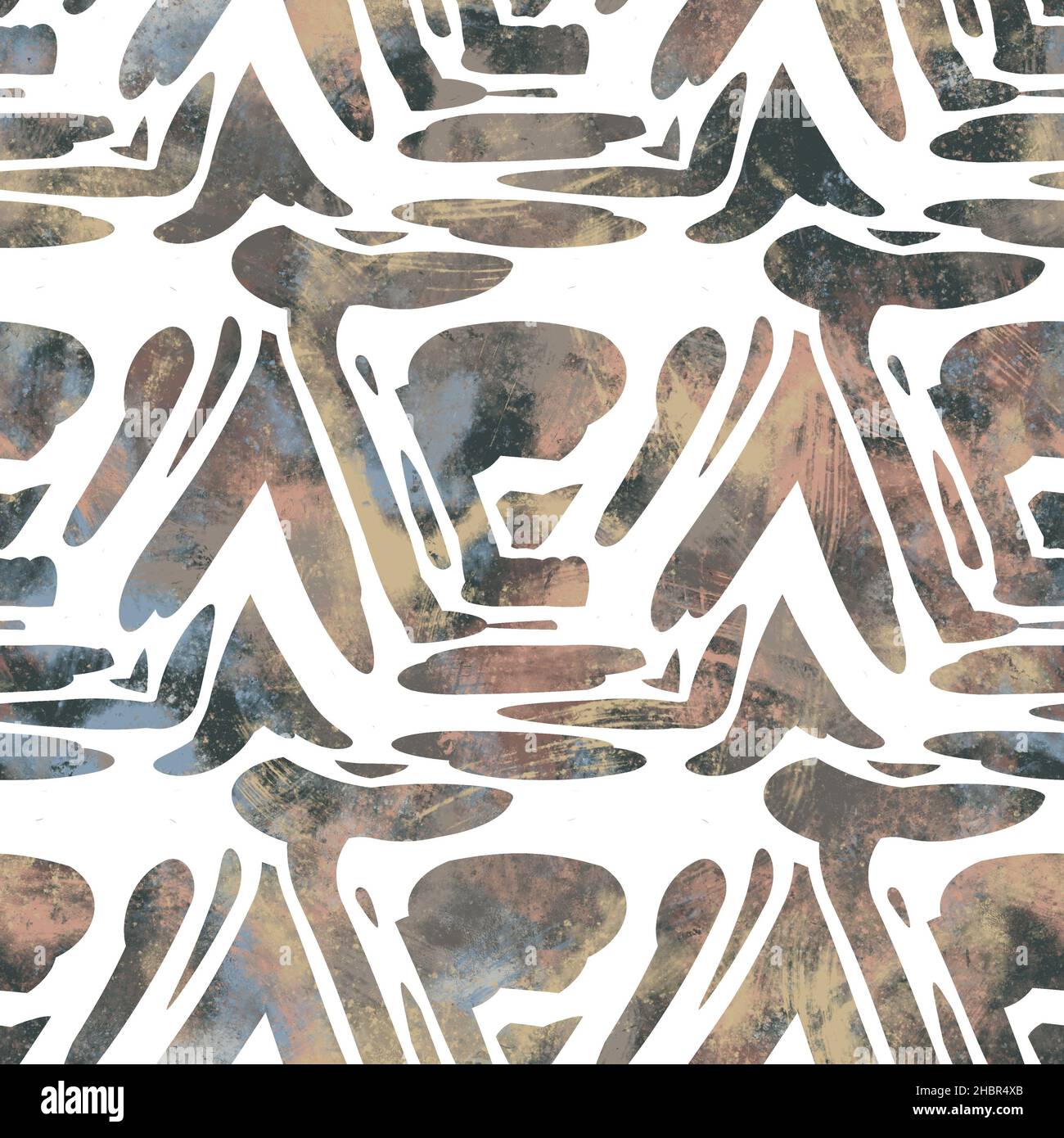 Seamless neutral tan and white distressed grungy motif surface pattern ...