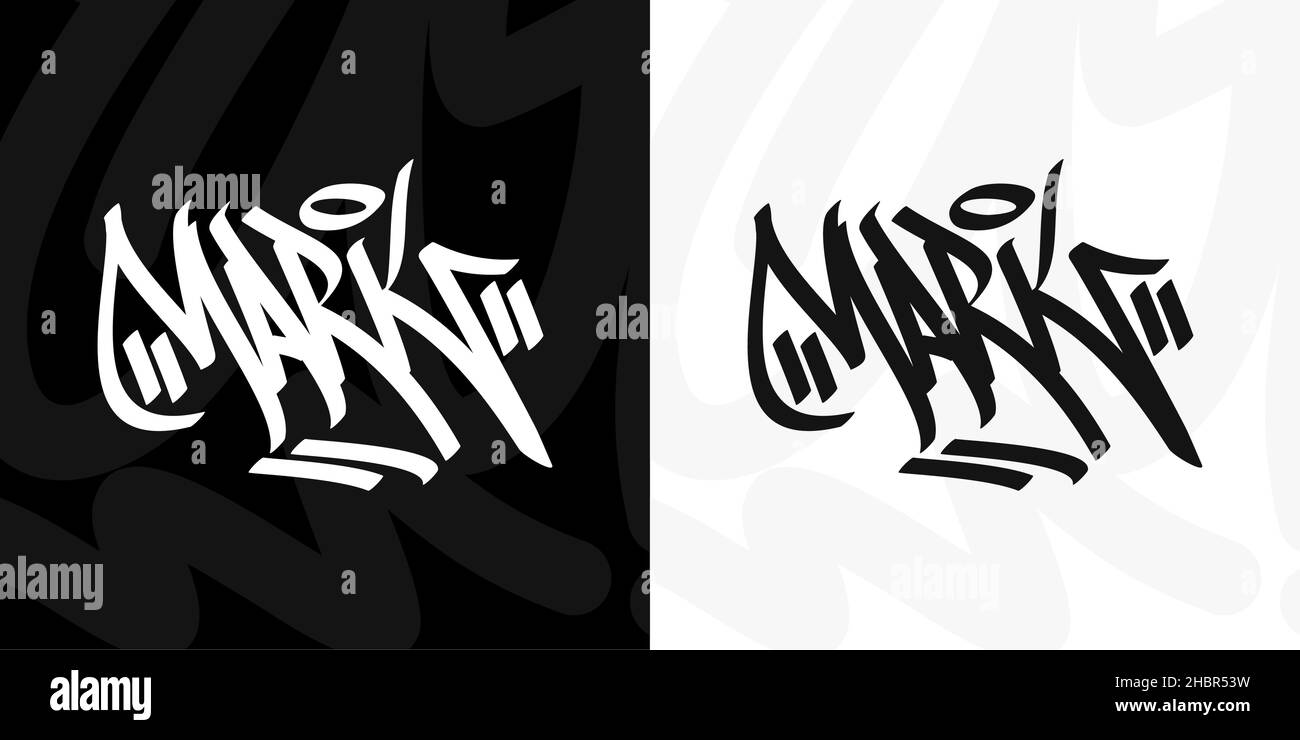 Abstract Urban Street Art Graffiti Style Hand Written Word Mark Vector ...