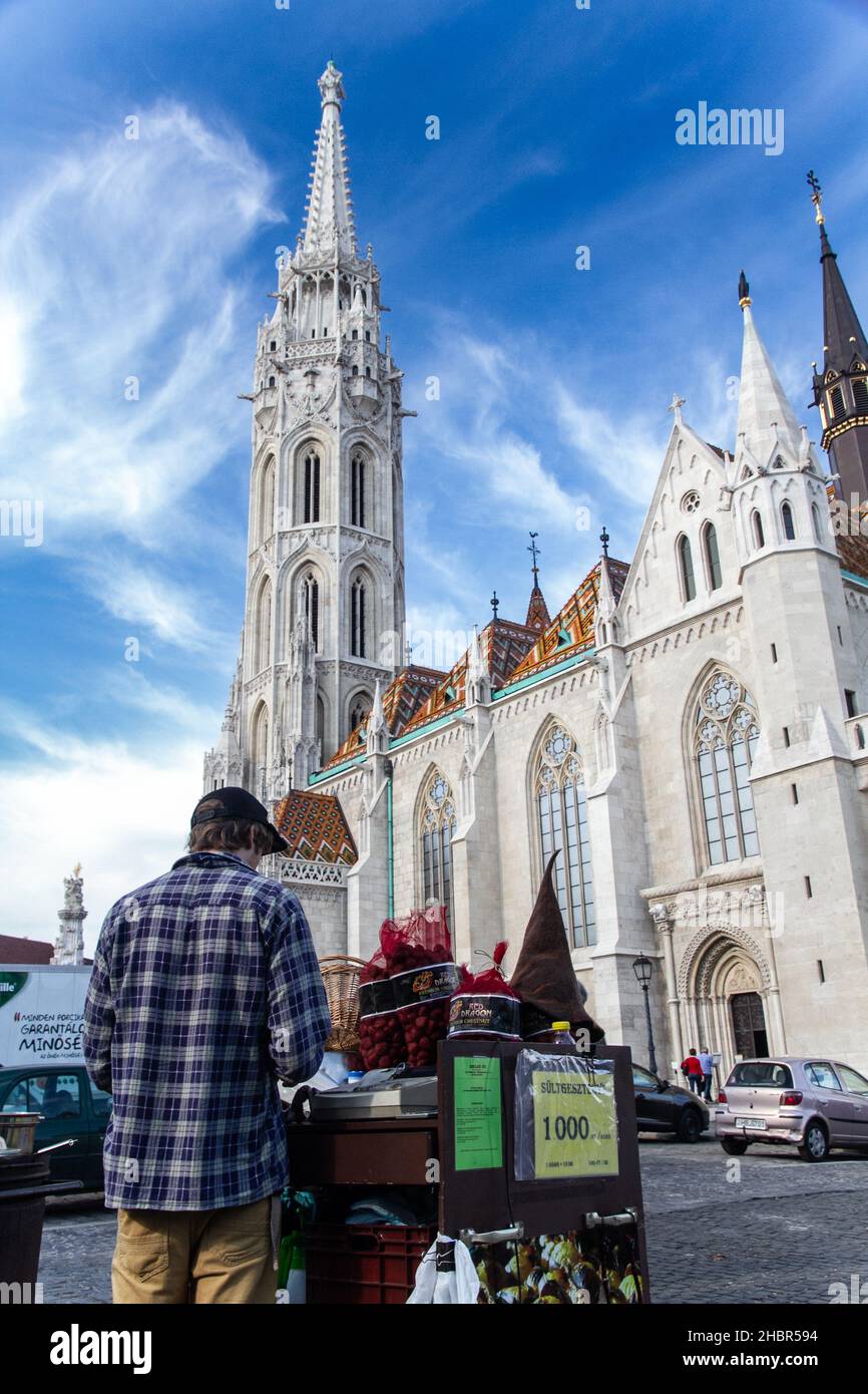 Budapest old city (Buda) - St. Matthias Church Stock Photo - Alamy