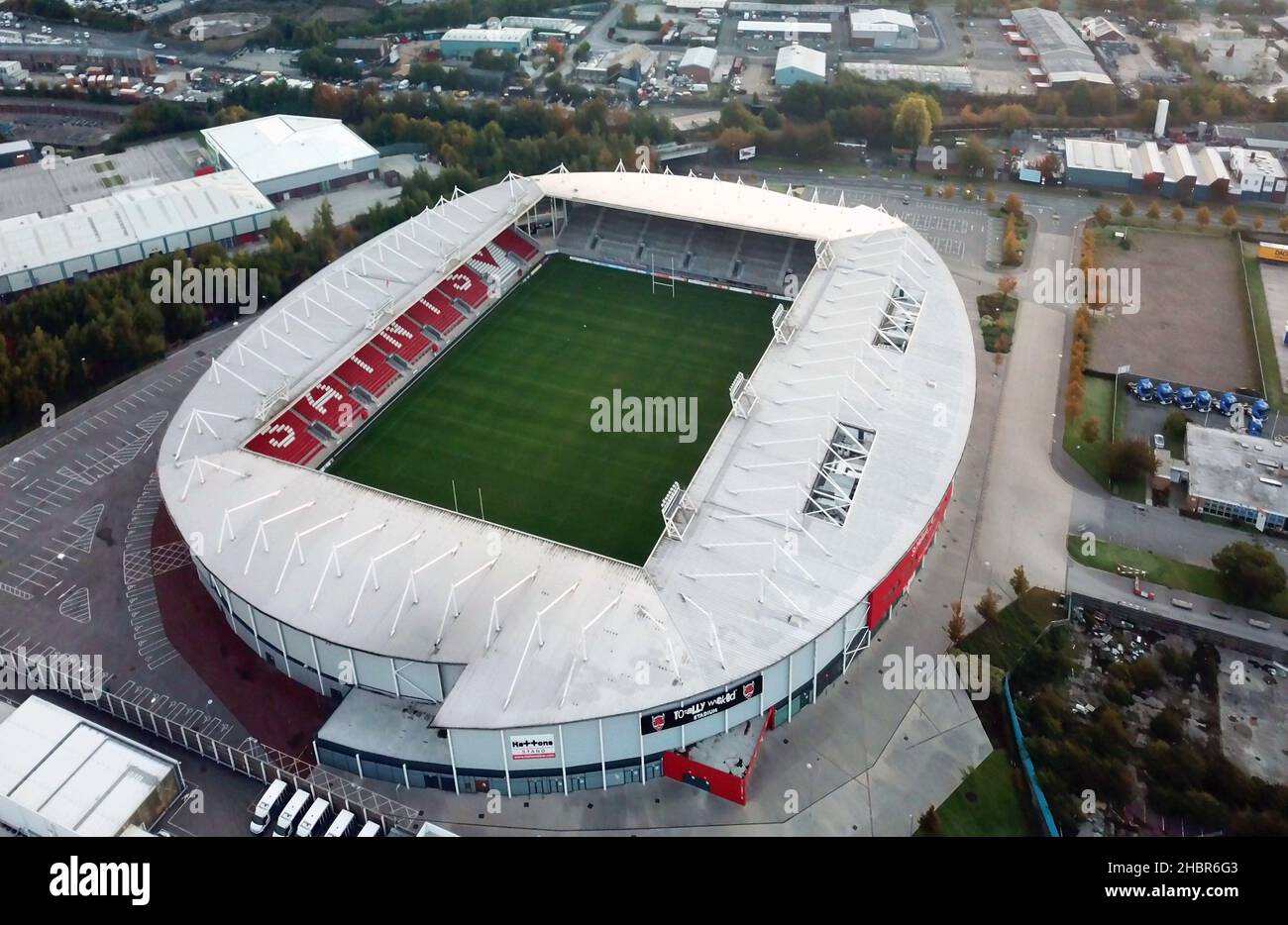 ST HELENS, UNITED KINGDOM - Jan 26, 2021: The aerial view of St Helens ...