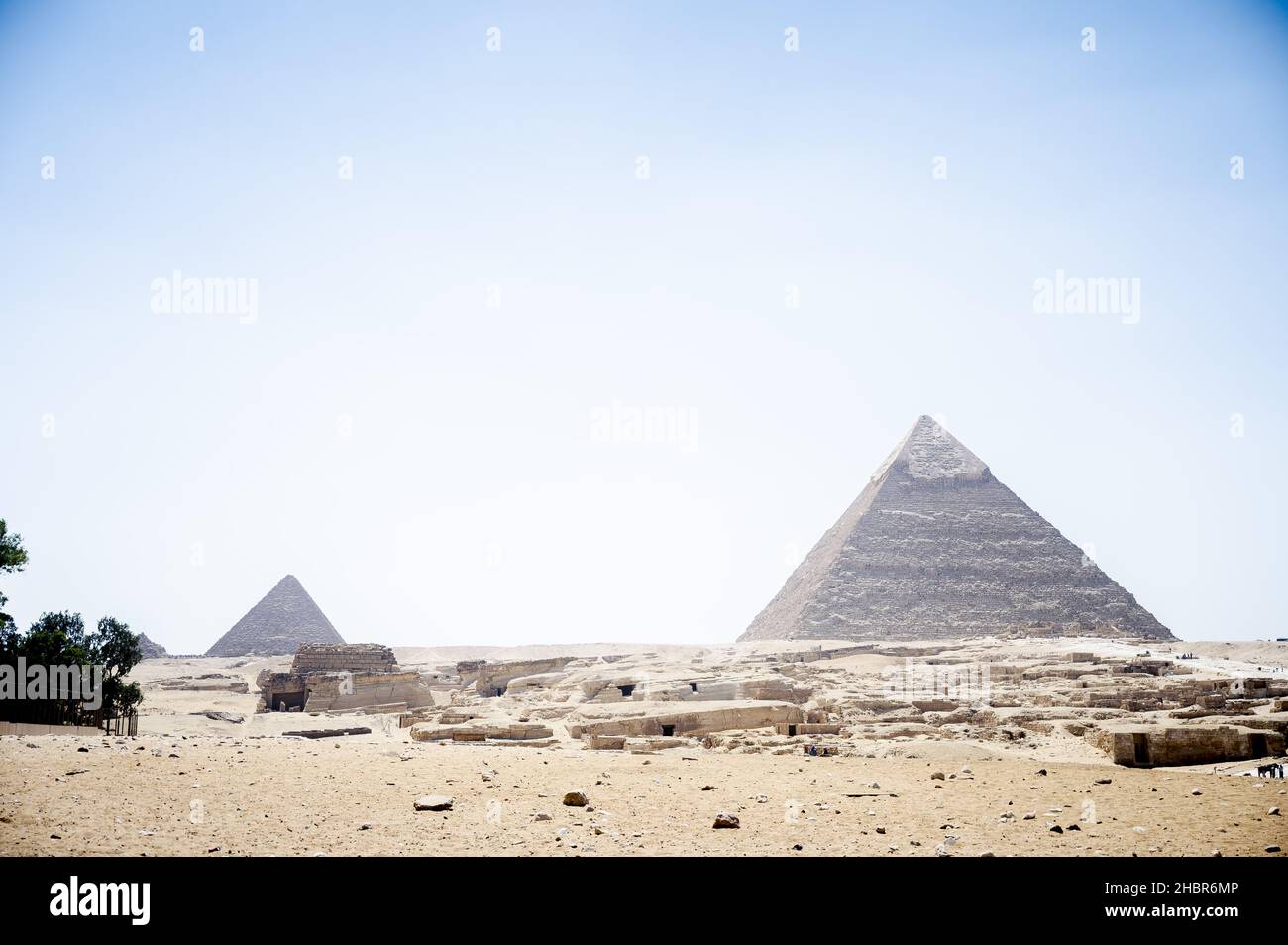 CAIRO, EGYPT - Jun 04, 2021: A beautiful view of the Great Pyramid ...