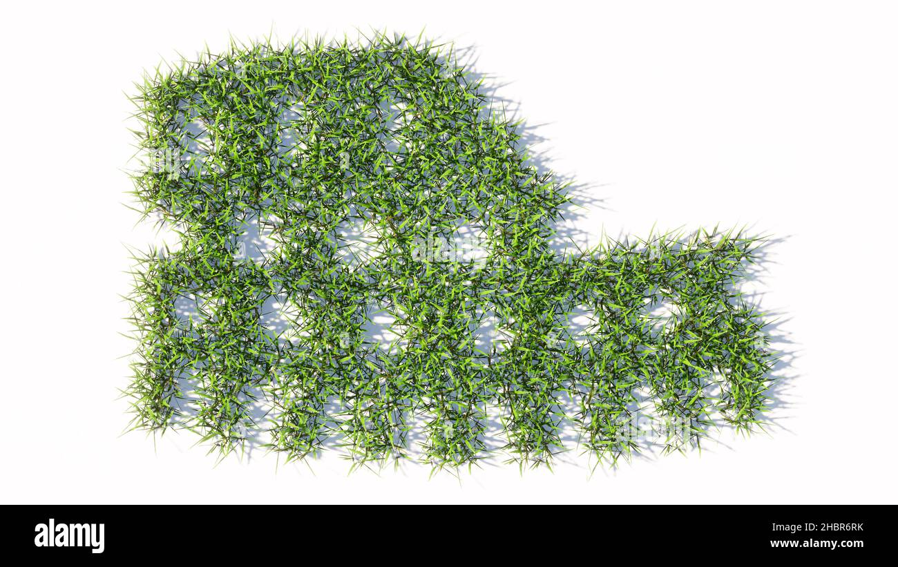 Concept or conceptual green summer lawn grass symbol shape isolated ...