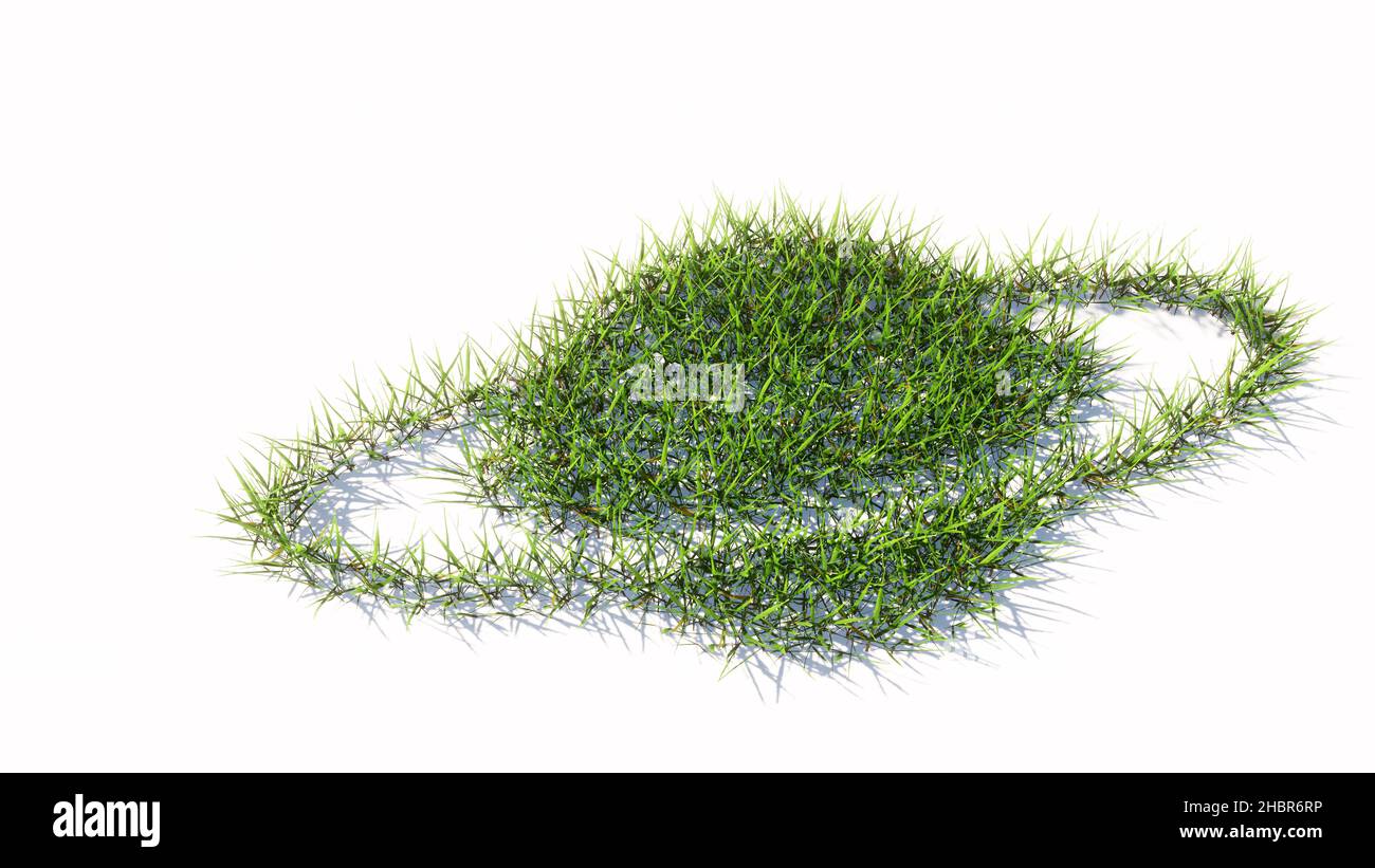 Concept or conceptual green summer lawn grass symbol shape isolated ...