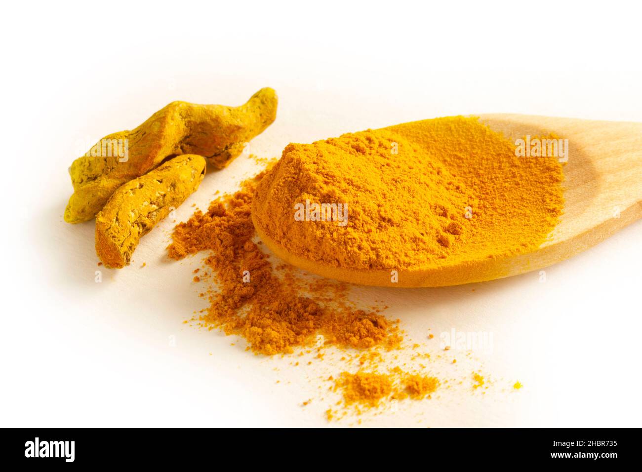 Turmeric stick and powder. Complementary medicine Stock Photo - Alamy
