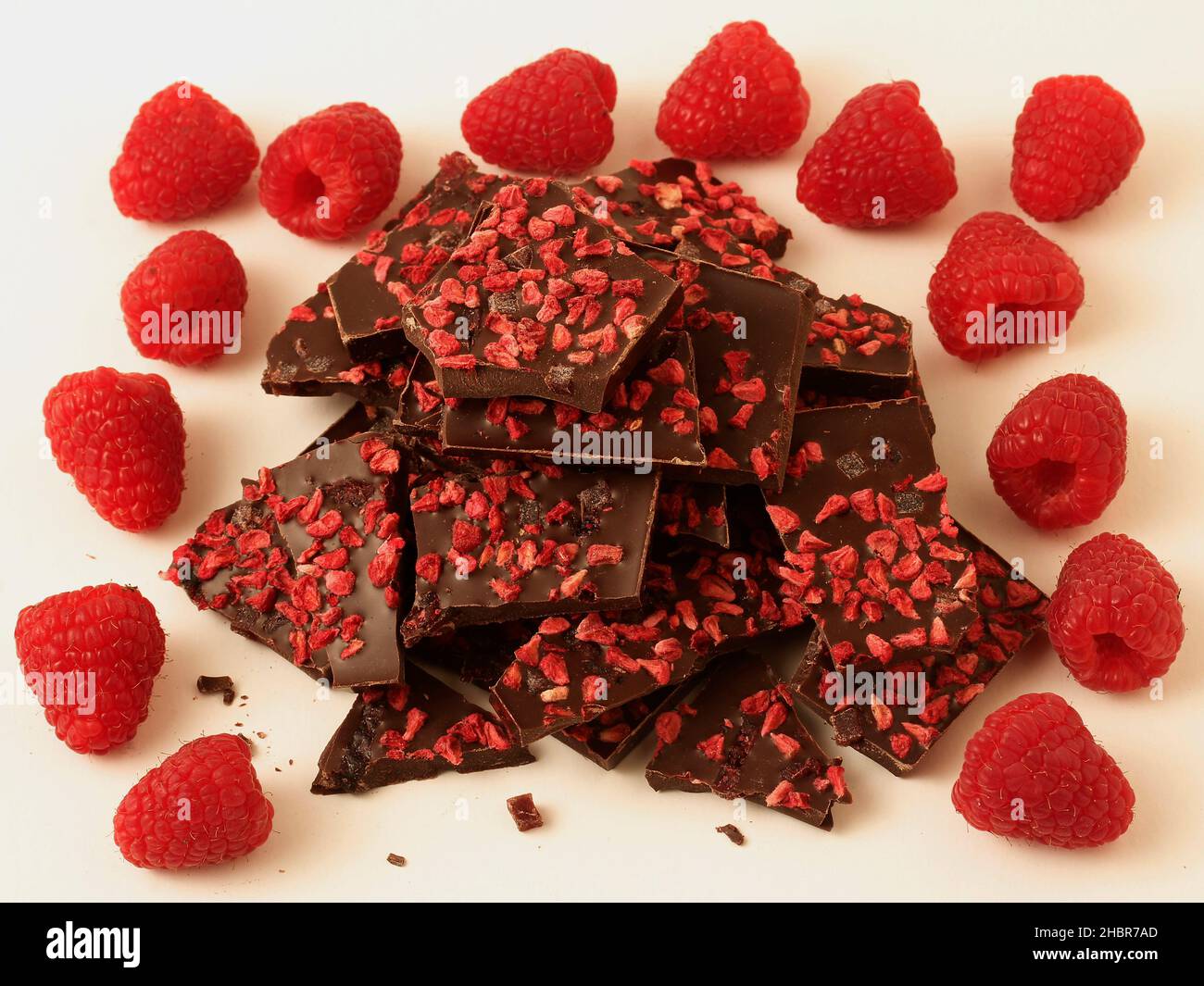 Chocolate with raspberries Stock Photo - Alamy