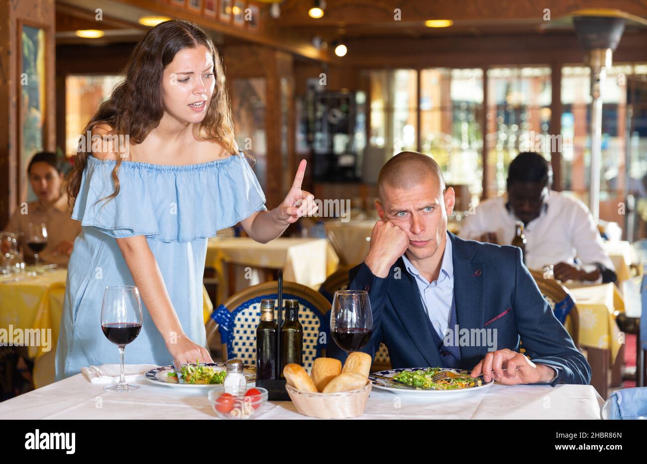 Family argument dinner table hi-res stock photography and images - Alamy