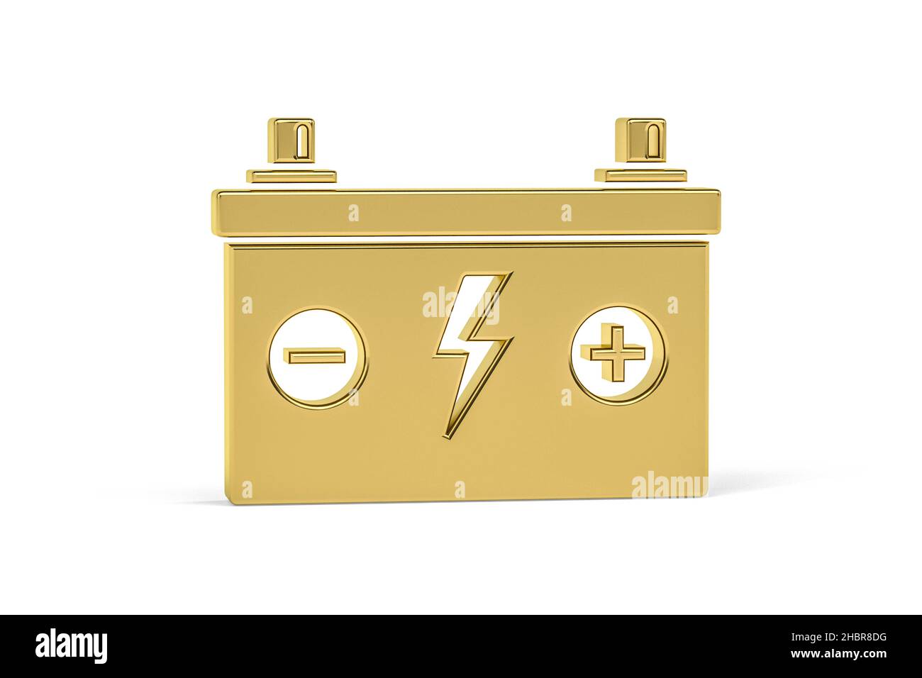 Yellow Battery Icon Car