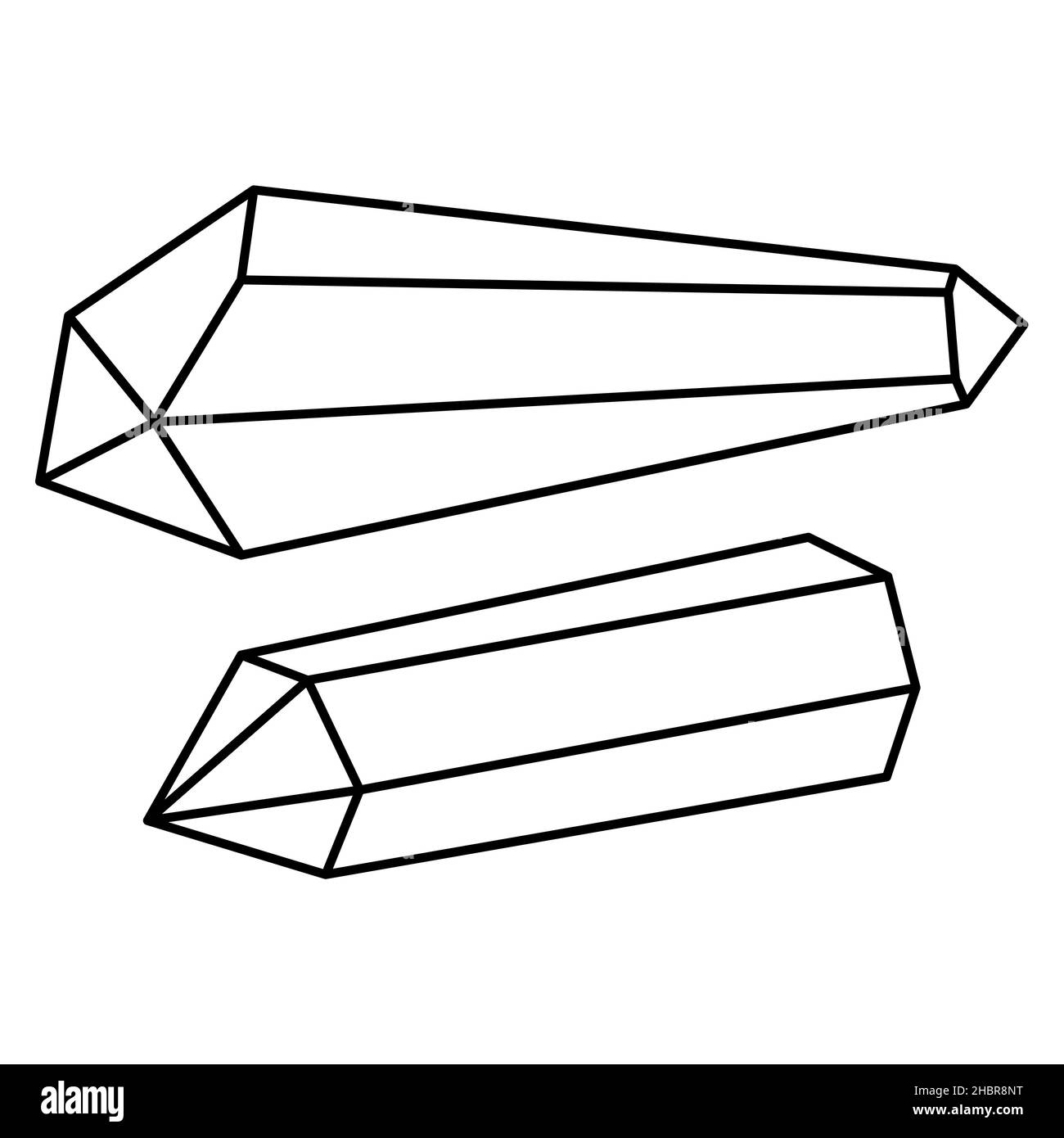 Hipster crystal outline vector illustration minimalist icon set. Linear ...