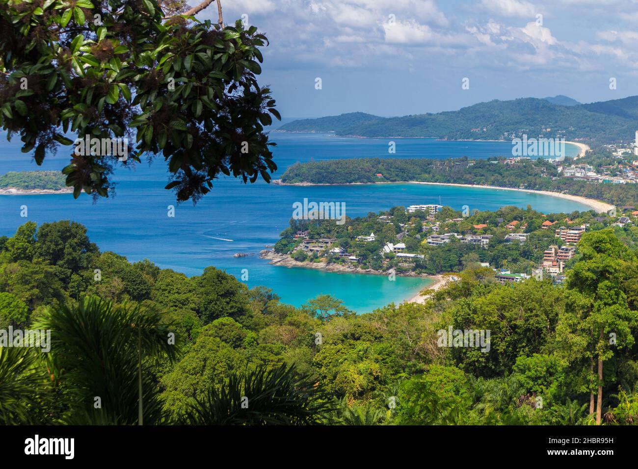 An aerial shot of the Kata view point in Karon, Thailand Stock Photo ...