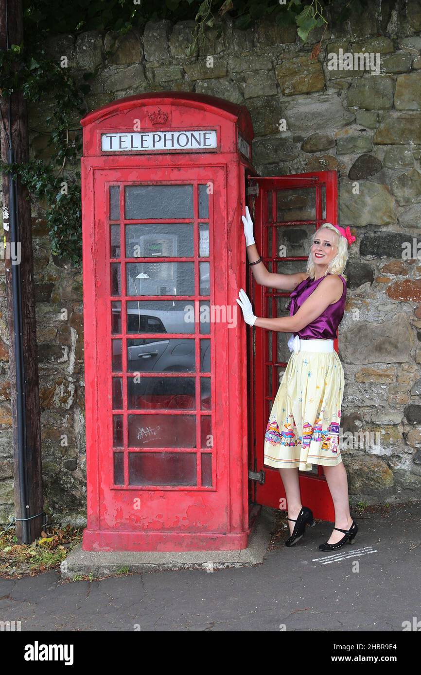 1950s telephone red box hi-res stock photography and images - Alamy