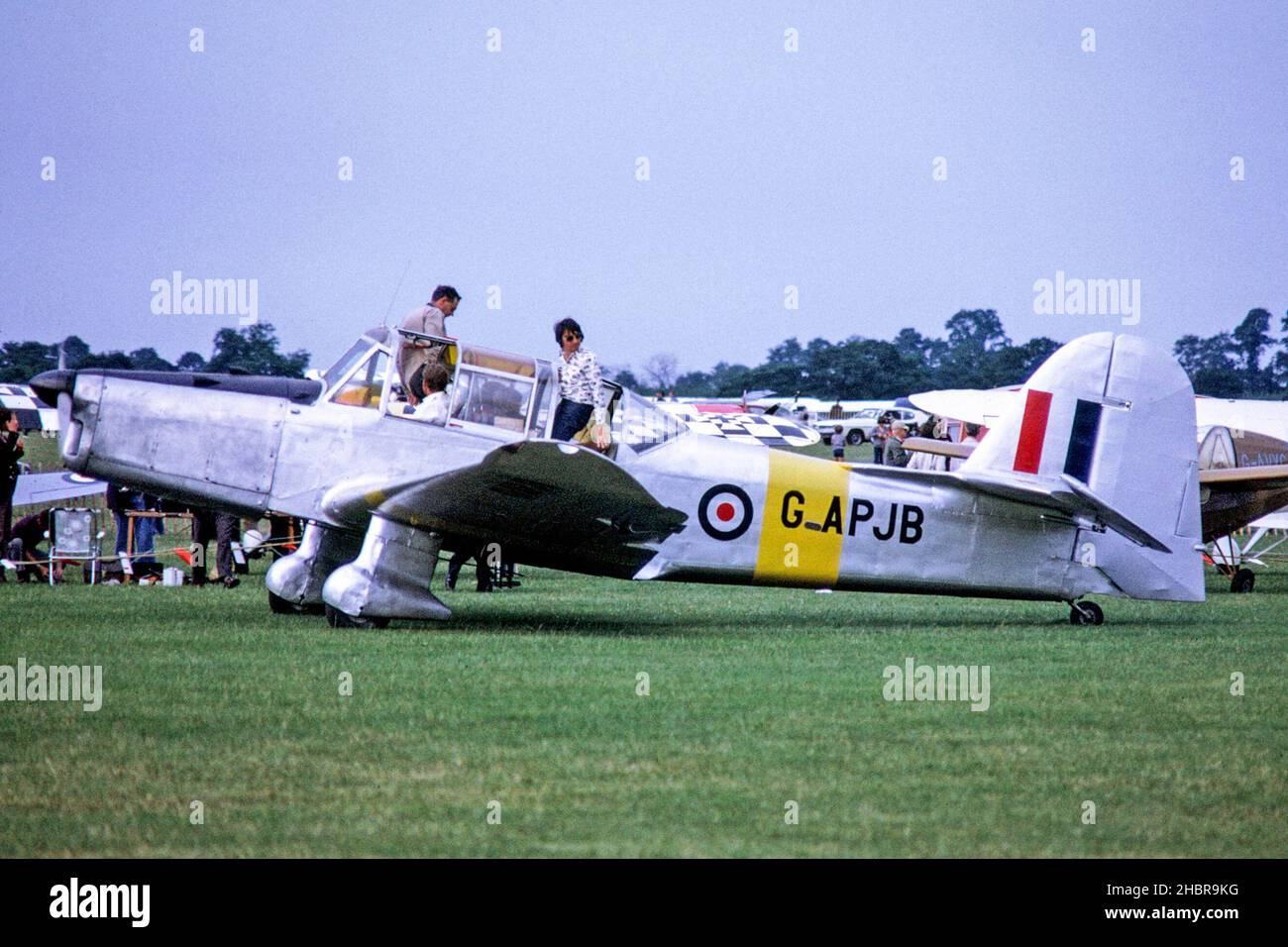 The flying for fun rally at Sywell in 1975 Stock Photo - Alamy