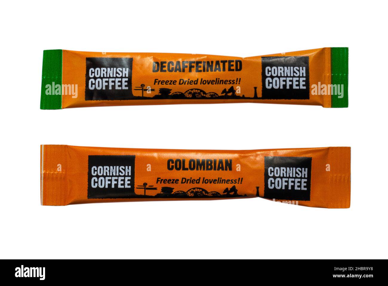 Sachet of Cornish Coffee Columbian and sachet of Cornish Coffee ...