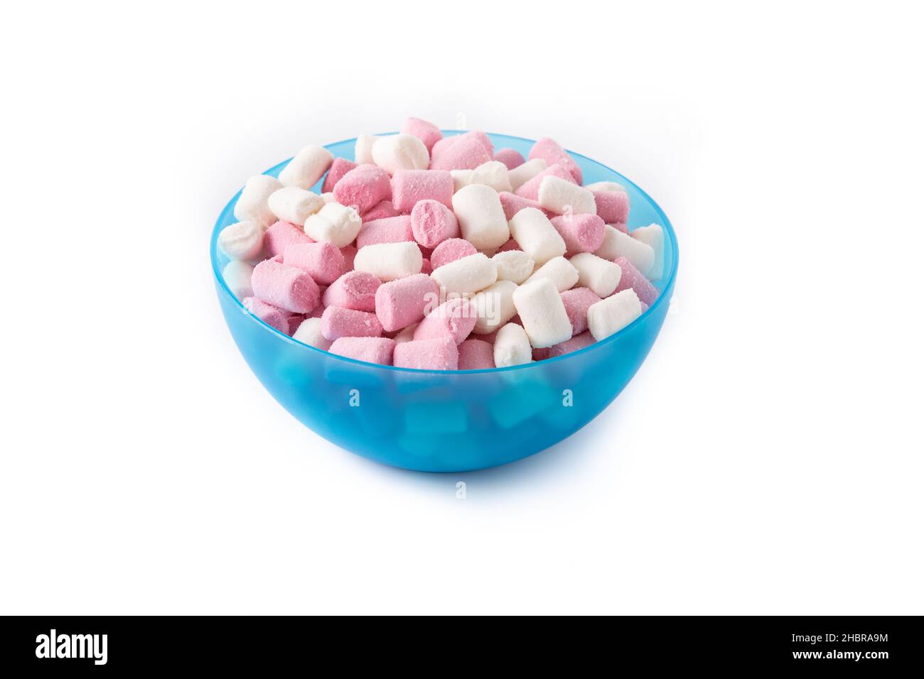 Sweet marshmallows on blue Cut Out Stock Images & Pictures - Alamy