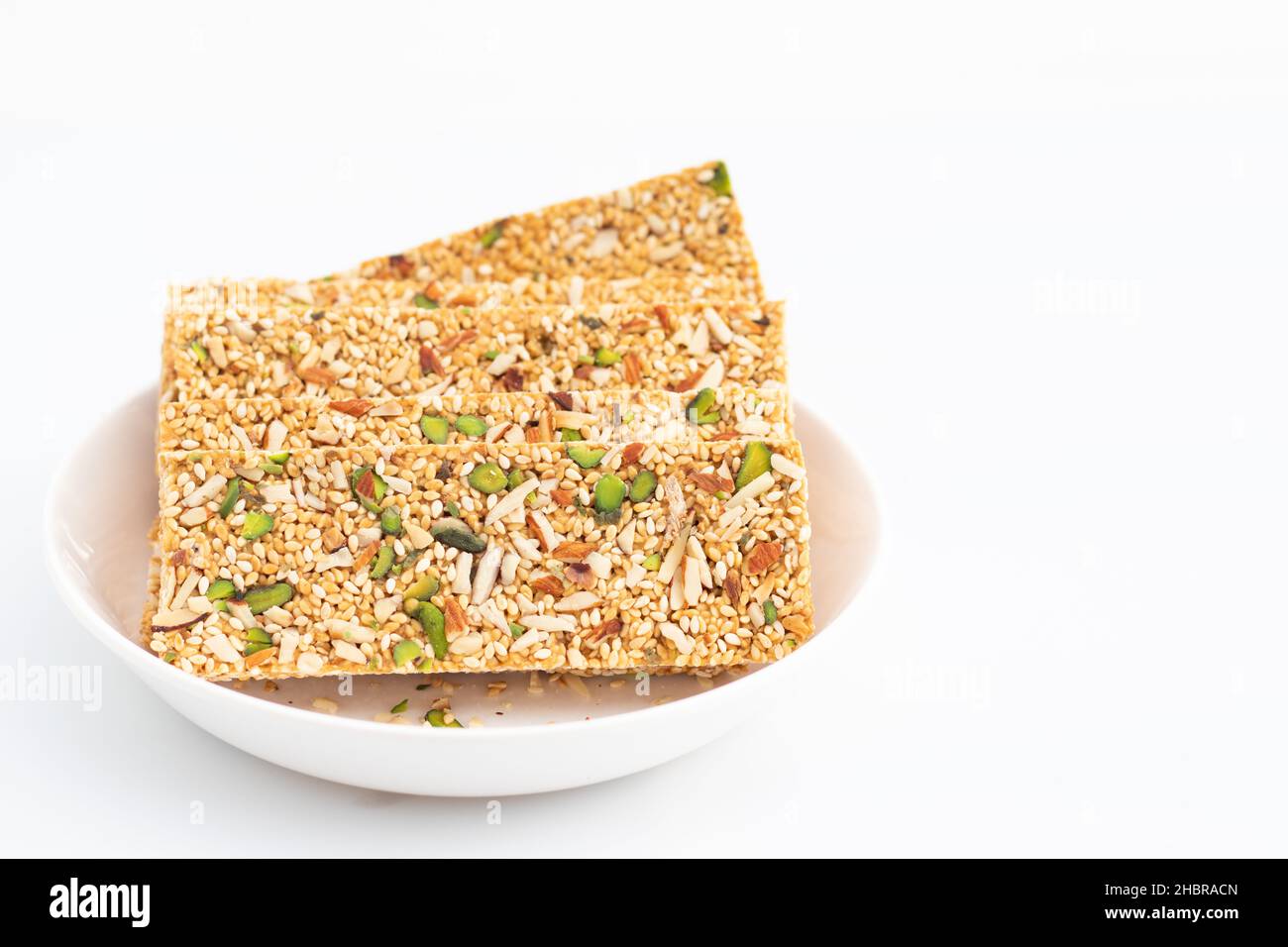 Winter Delicacy Makar Sankranti Or Lohri Mithai Pista Gajak Also Known ...