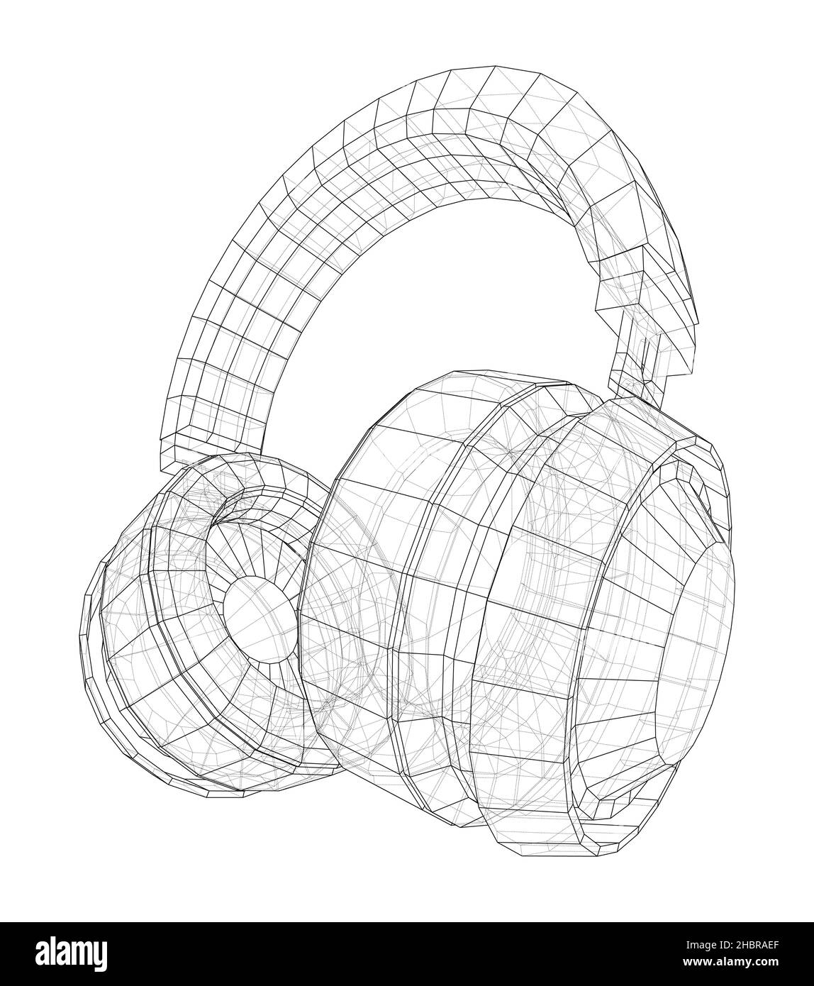 Headphones concept outline Stock Photo - Alamy