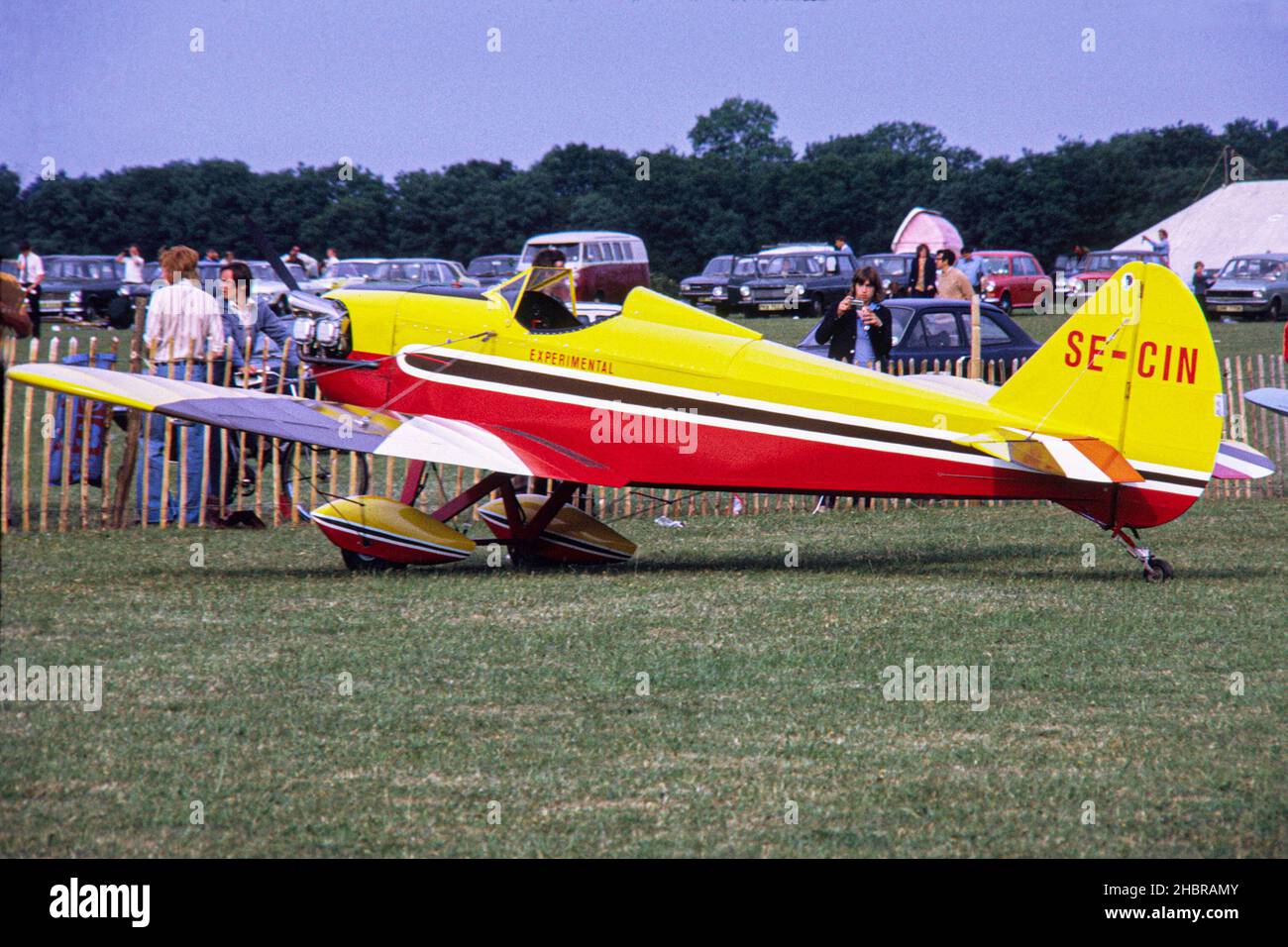 The flying for fun rally at Sywell in 1975 Stock Photo - Alamy