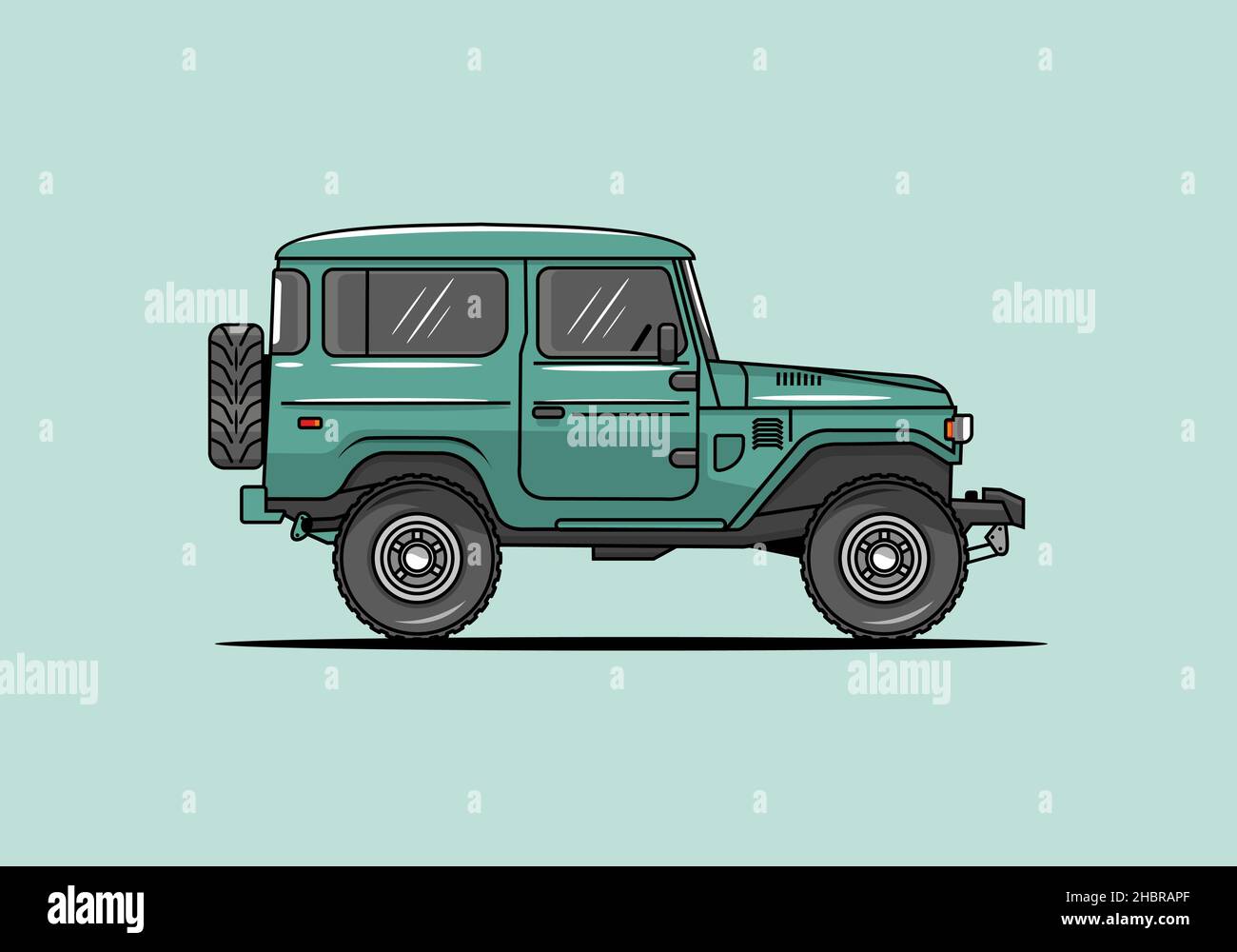 Green color of offroad car design Stock Vector Image & Art - Alamy