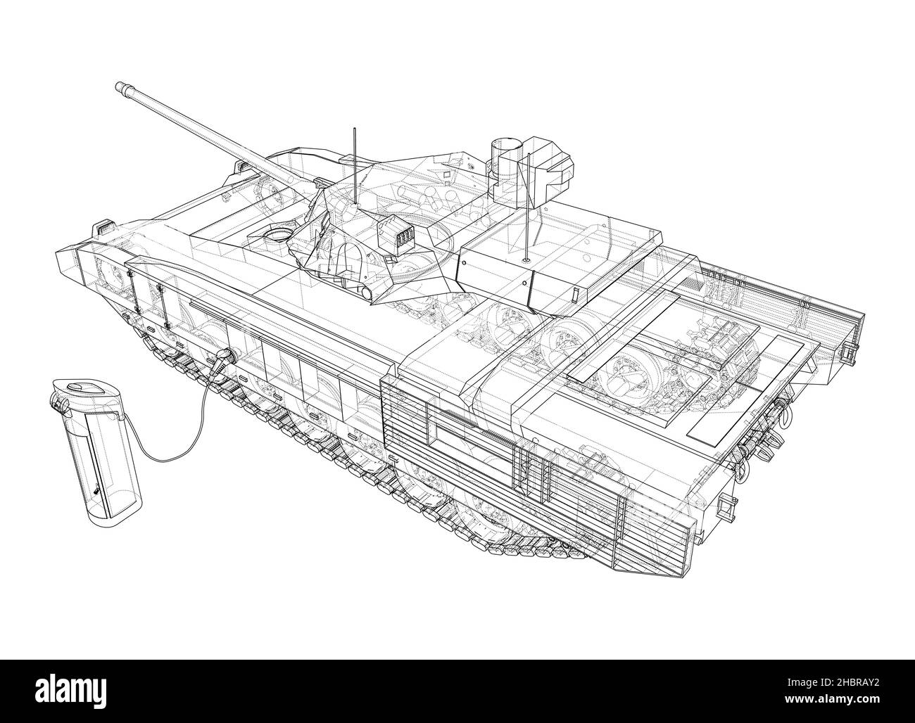 Electric Tank Charging Station Sketch Stock Photo - Alamy