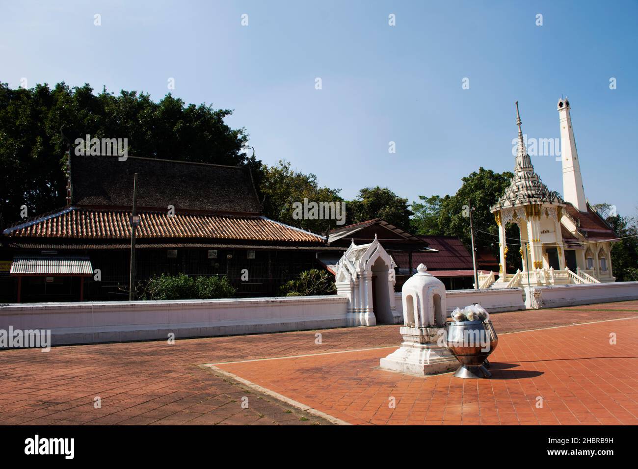 Ancient antique Crematory architecture or funeral pyre building thai ...