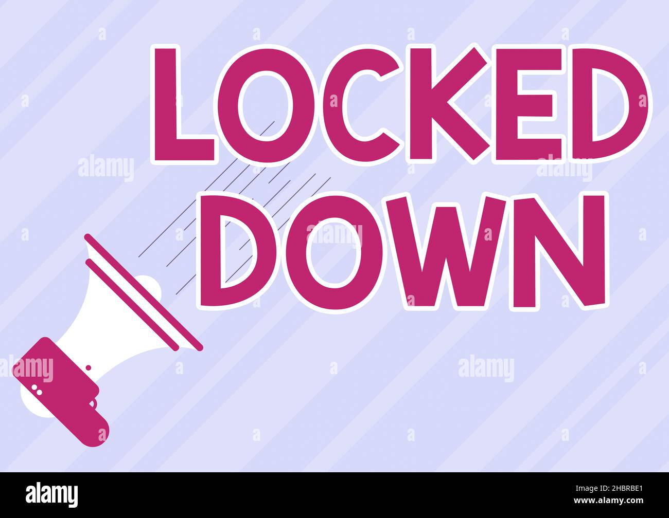 Conceptual display Locked Down. Business idea emergency measure which ...