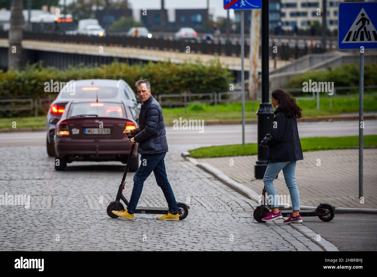 Scooter in the city hi-res stock photography and images - Alamy