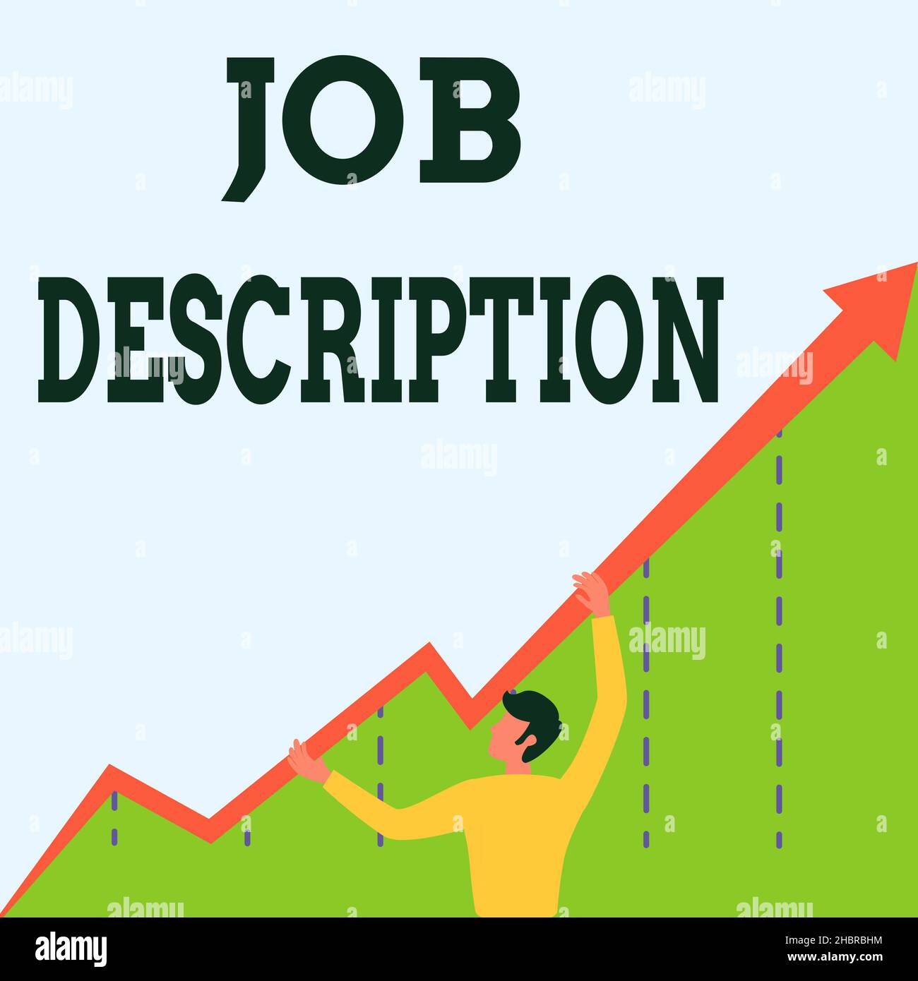 Hand writing sign Job Description. Business concept A document that ...