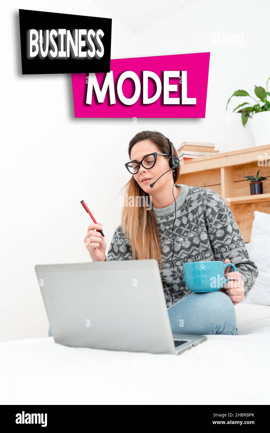 Conceptual display Business Model. Business showcase model showing how ...