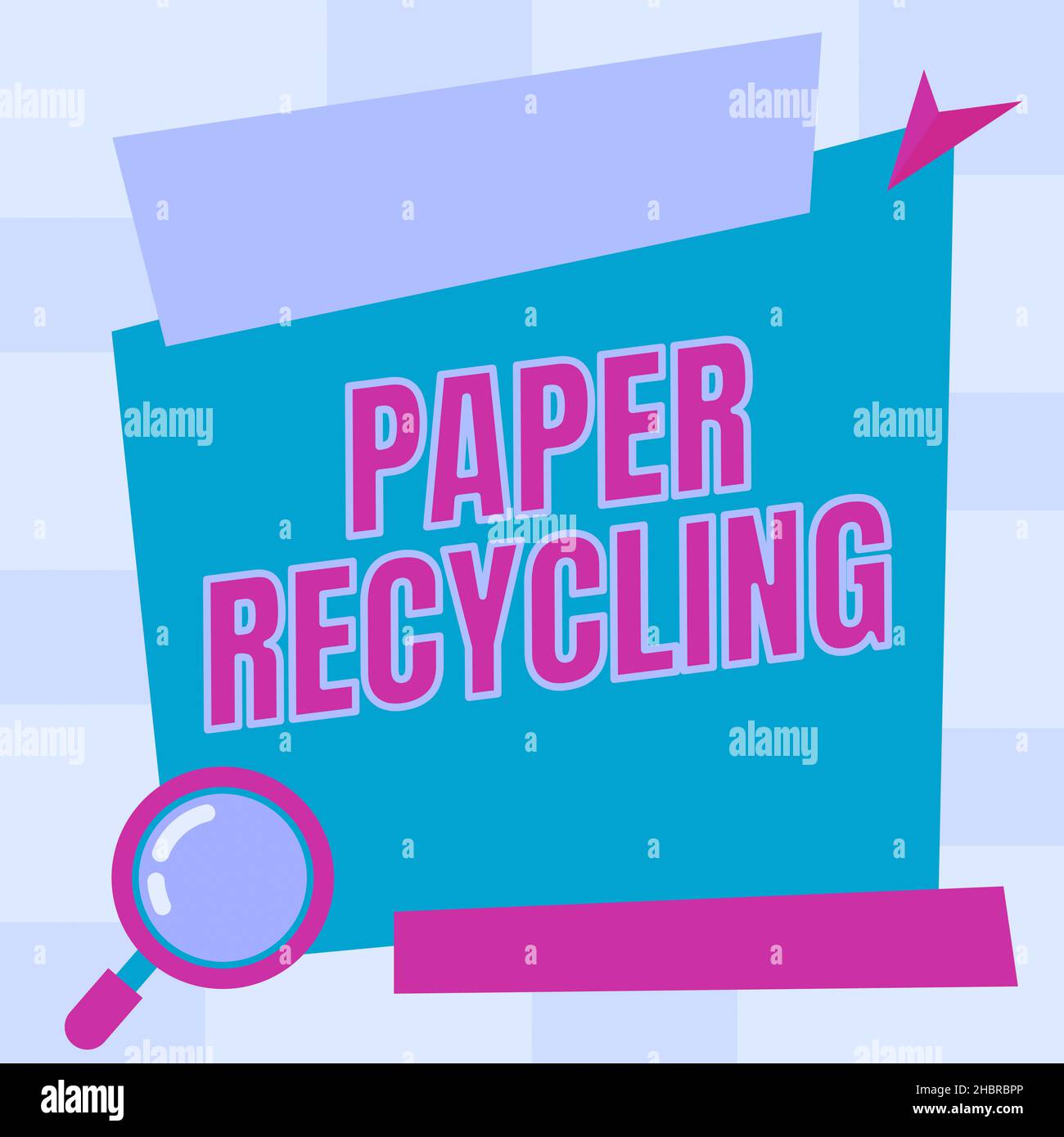 Hand writing sign Paper Recycling. Business showcase Using the waste ...