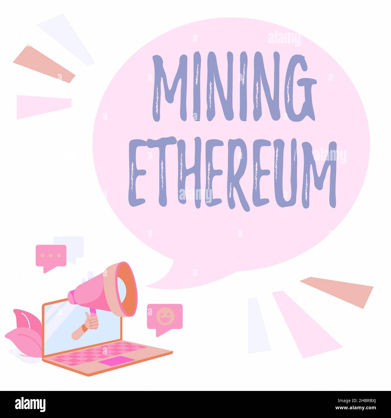 Sign displaying Mining Ethereum. Concept meaning the process of ...