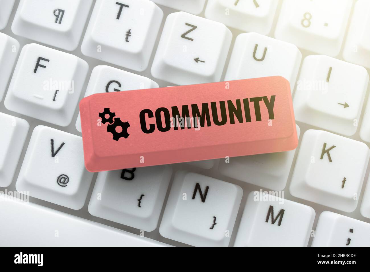 Hand writing sign Community. Concept meaning group of showing with a ...