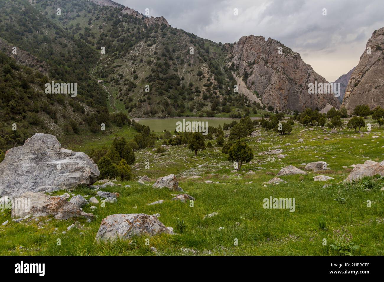 Awesome mountain valley small lake hi-res stock photography and images ...