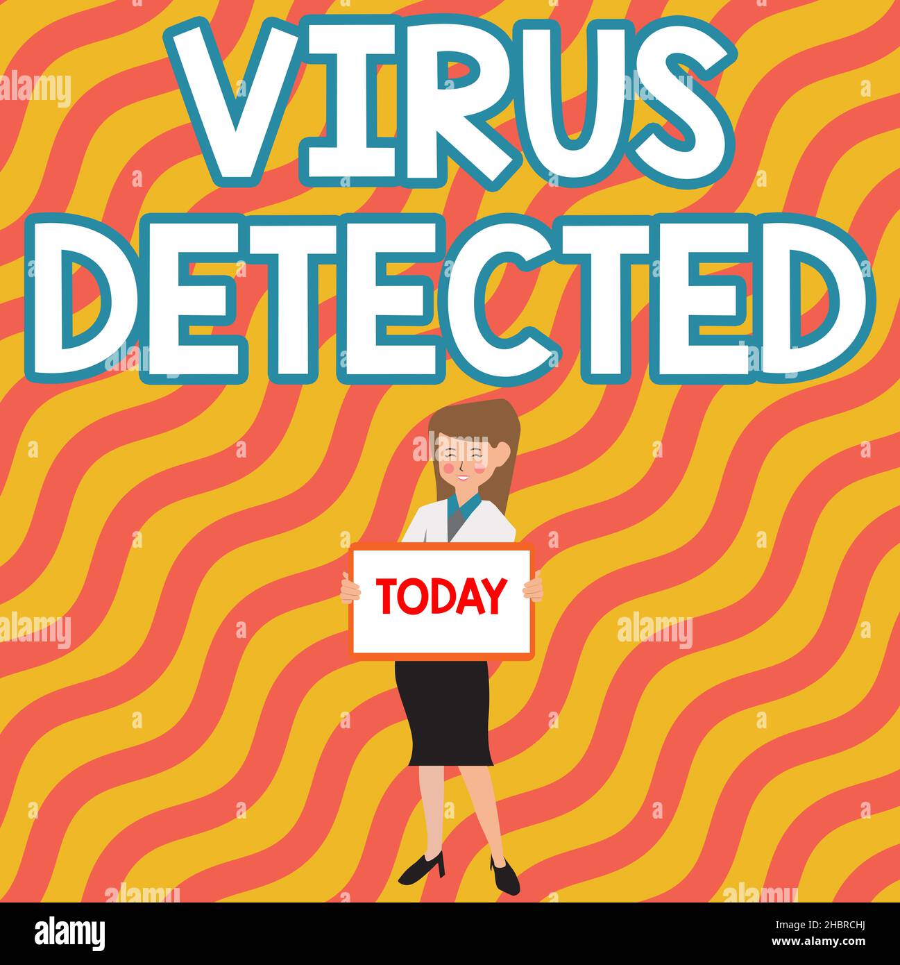 Sign displaying Virus Detected. Business concept a computer program ...