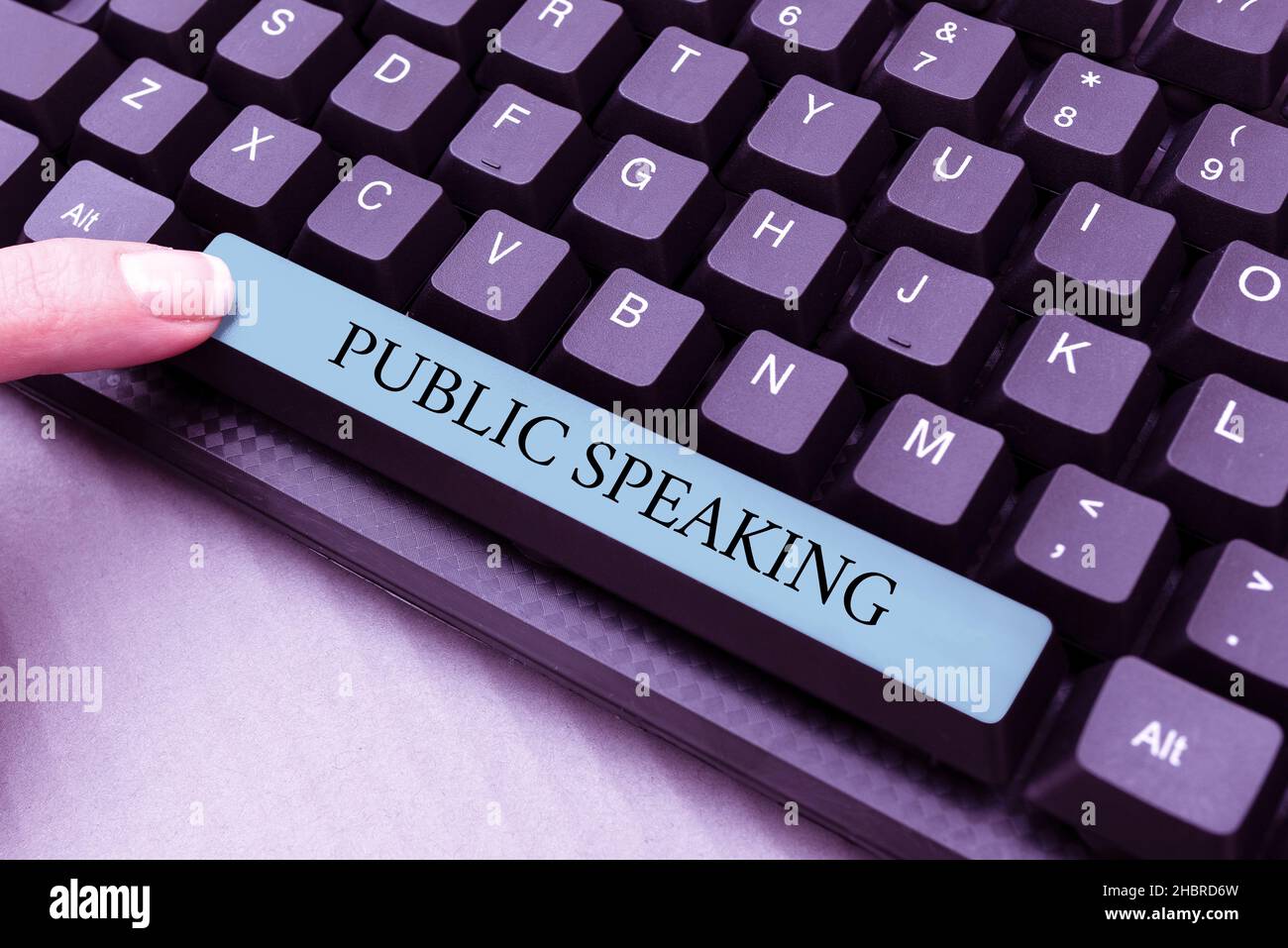 Sign displaying Public Speaking. Word for talking showing stage in ...