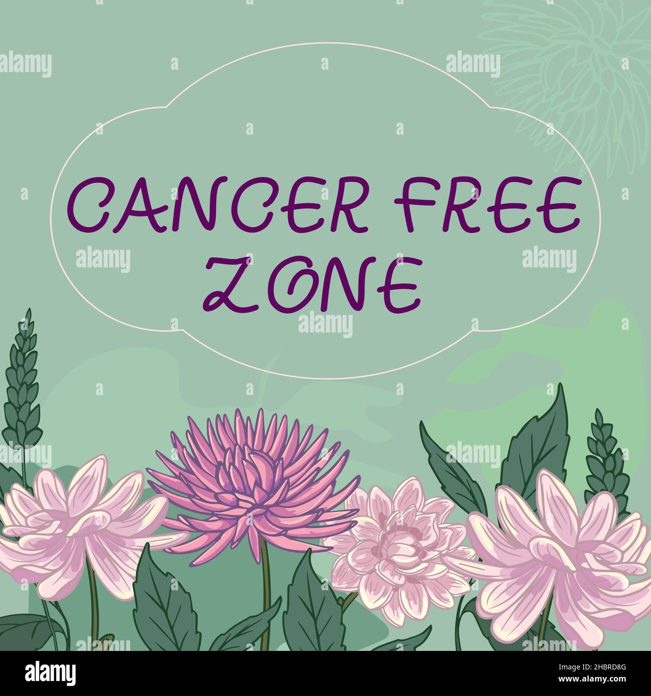 Writing displaying text Cancer Free Zone. Conceptual photo supporting ...