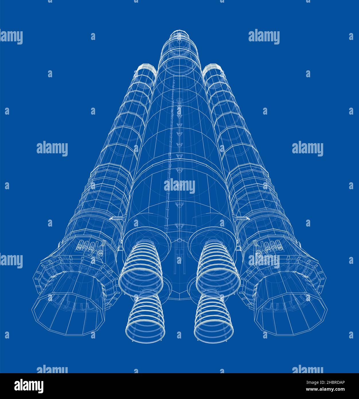 Space rocket concept outline Stock Photo - Alamy