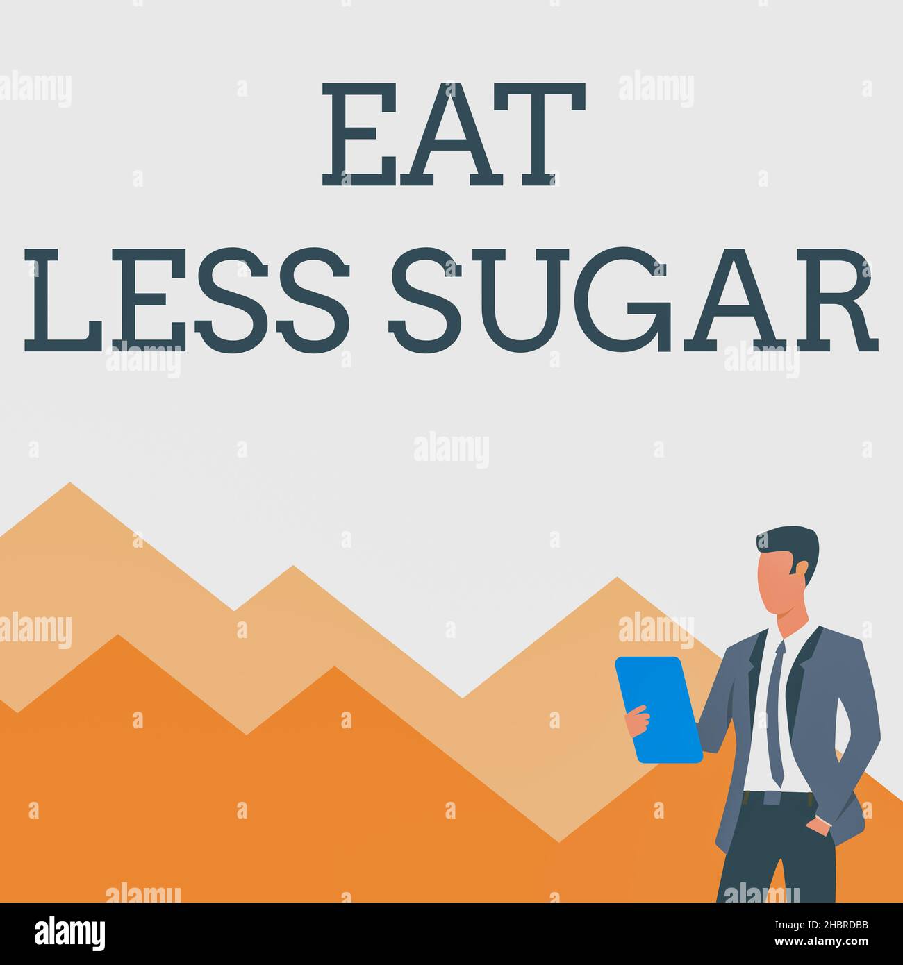 Writing displaying text Eat Less Sugar. Internet Concept reducing sugar ...