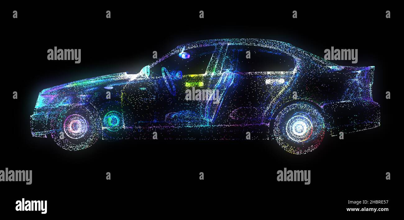 Car hologram wireframe hi-res stock photography and images - Alamy